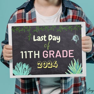 Last Day of School Sign, Printable School Poster, Digital School Sign ...