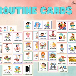 Kids Daily Routine Cards I Visual Schedule Cards| Toddler Preschooi ...