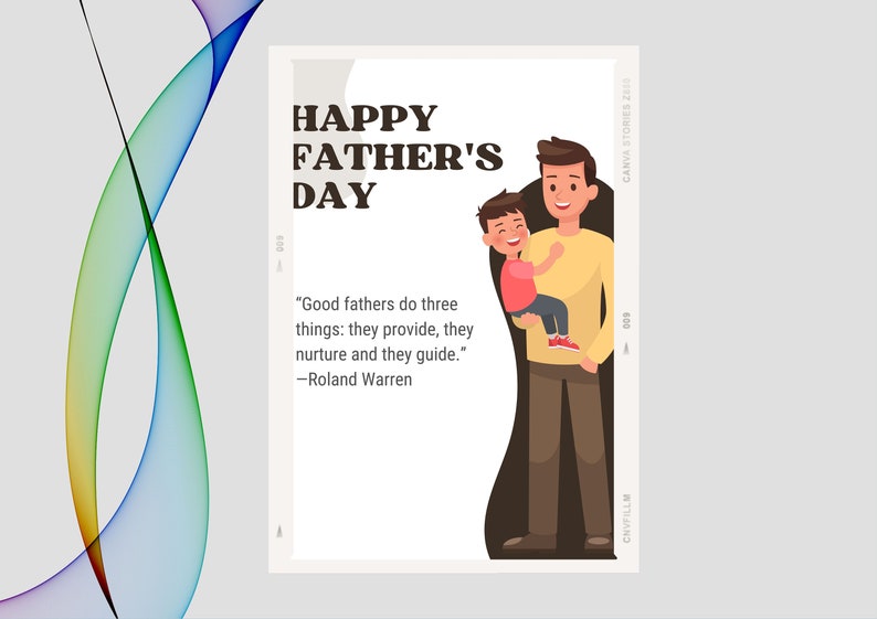 Happy Father's Day Digital Printable, Instant Download, Greeting Card ...