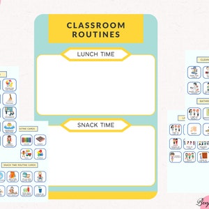 Classroom Routine Cards I Visual Schedule Cards| Toddler Preschool Classroom Routines I ...