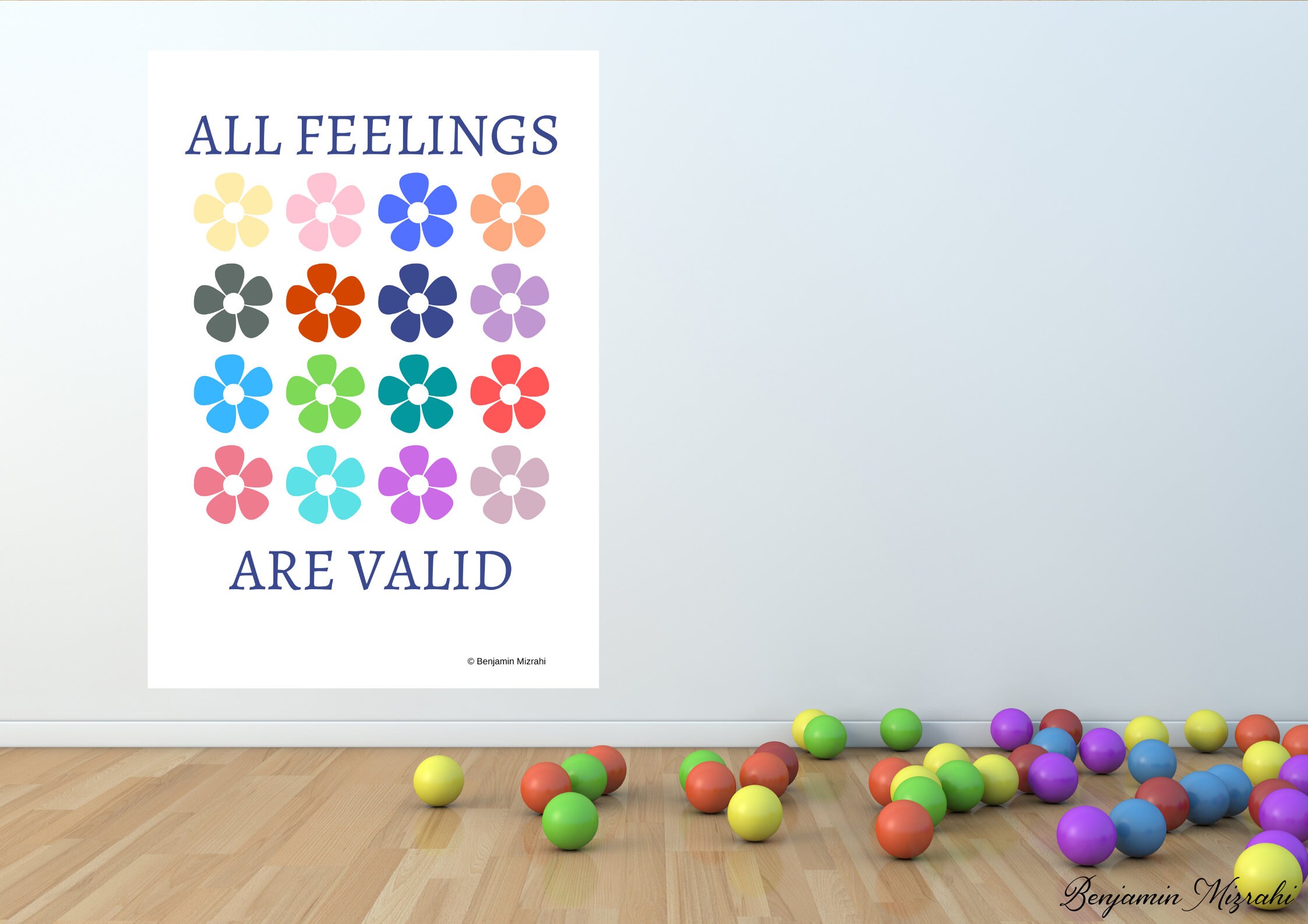 All Feelings Are Valid Poster Print - Mental Health Digital Print ...