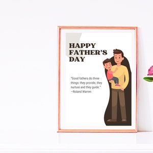 Happy Father's Day Digital Printable, Instant Download, Greeting Card ...