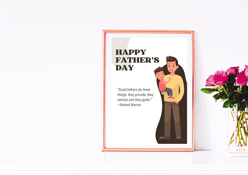 Happy Father's Day Digital Printable, Instant Download, Greeting Card ...