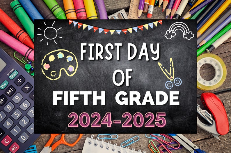 First Day of School Editable Printable Sign Template First - Etsy
