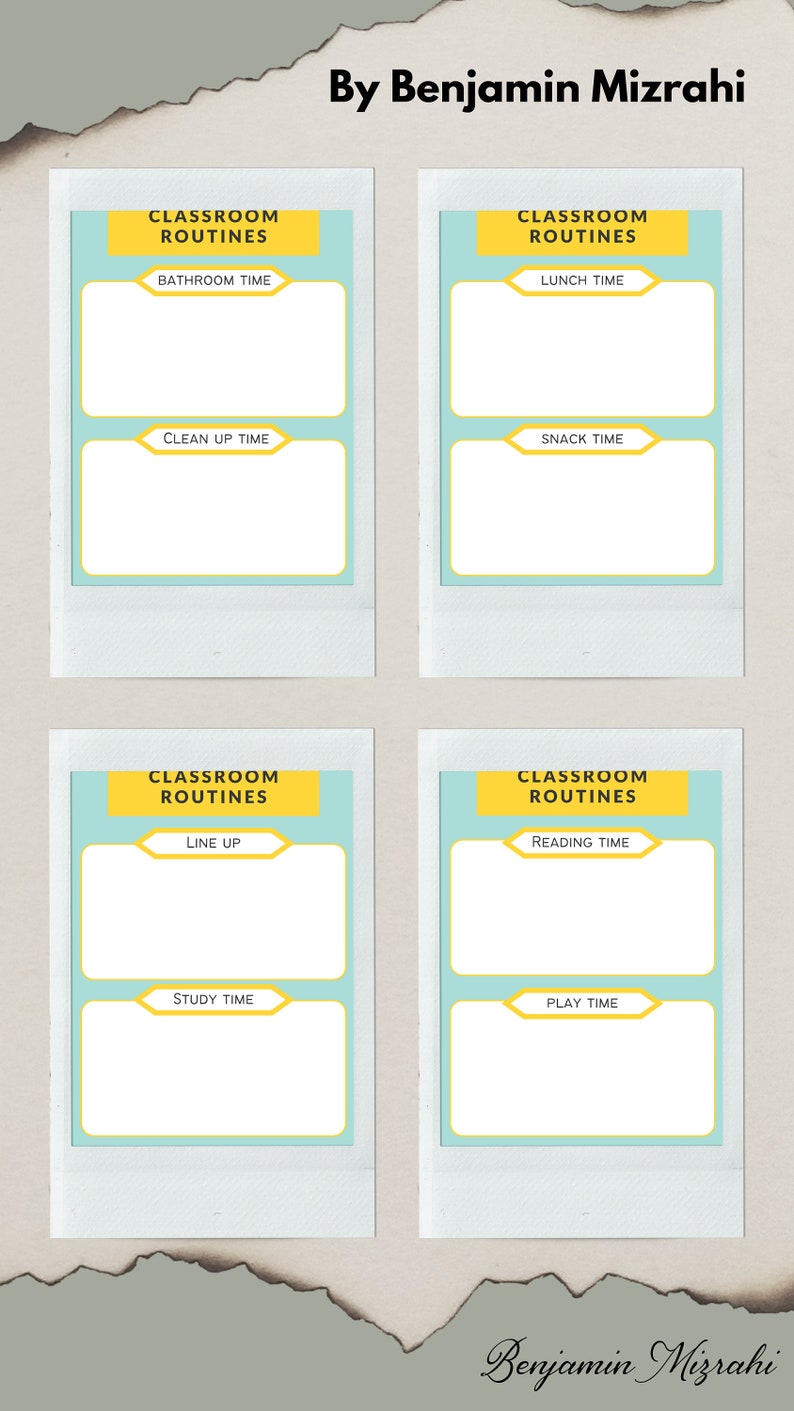 Classroom Routine Cards | Visual Schedule, Chore Chart (digital ...
