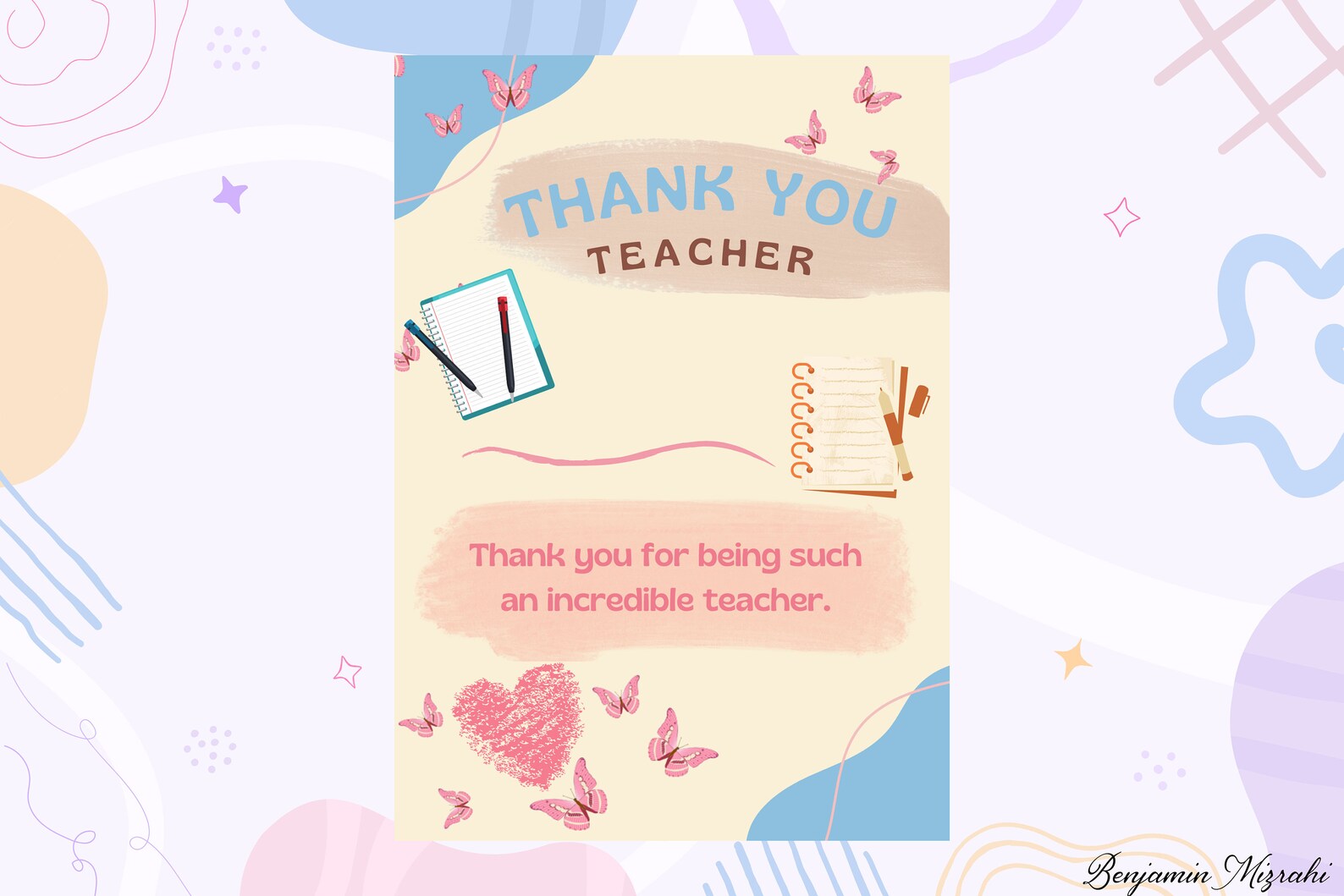 Printable Teacher Thank You Card, Teacher Appreciation Week, Thank You ...