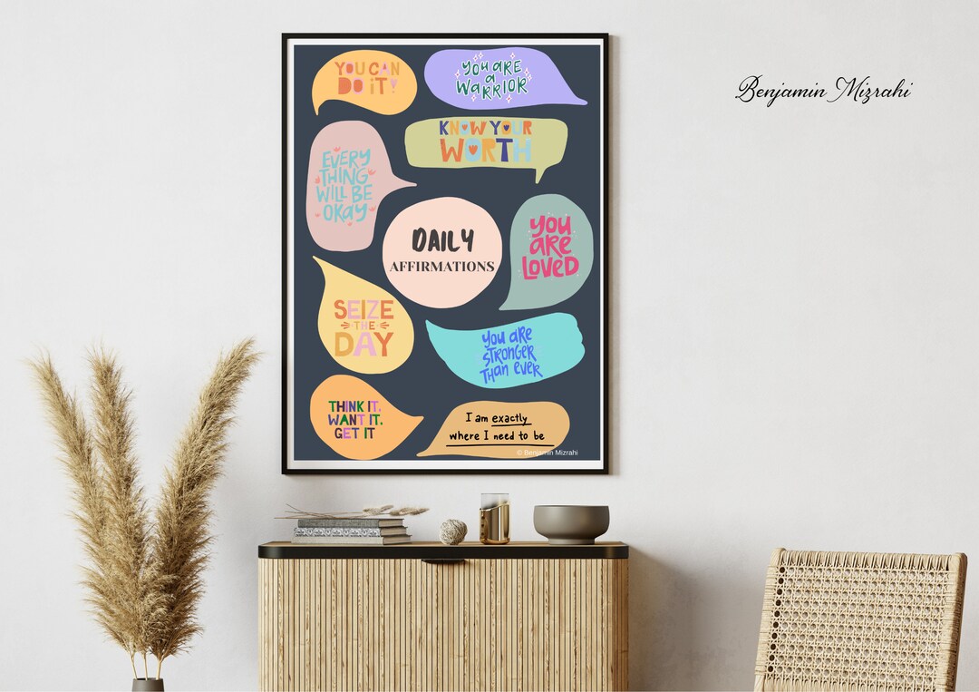 Daily Affirmation Poster | Self-talk Therapy Poster | Inner Voice ...