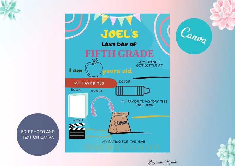 First Day of School Sign Editable Template, Last Day of School ...