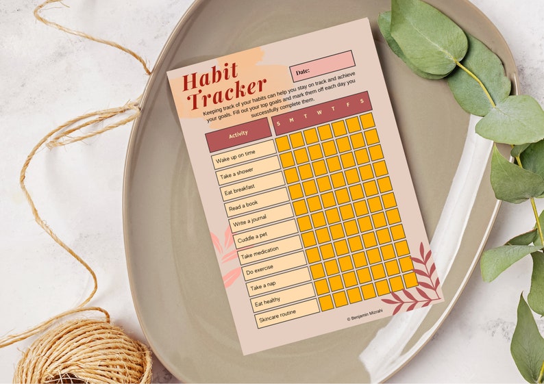Habit Tracker Editable Activity Tracker Habit and Routine Printable ...
