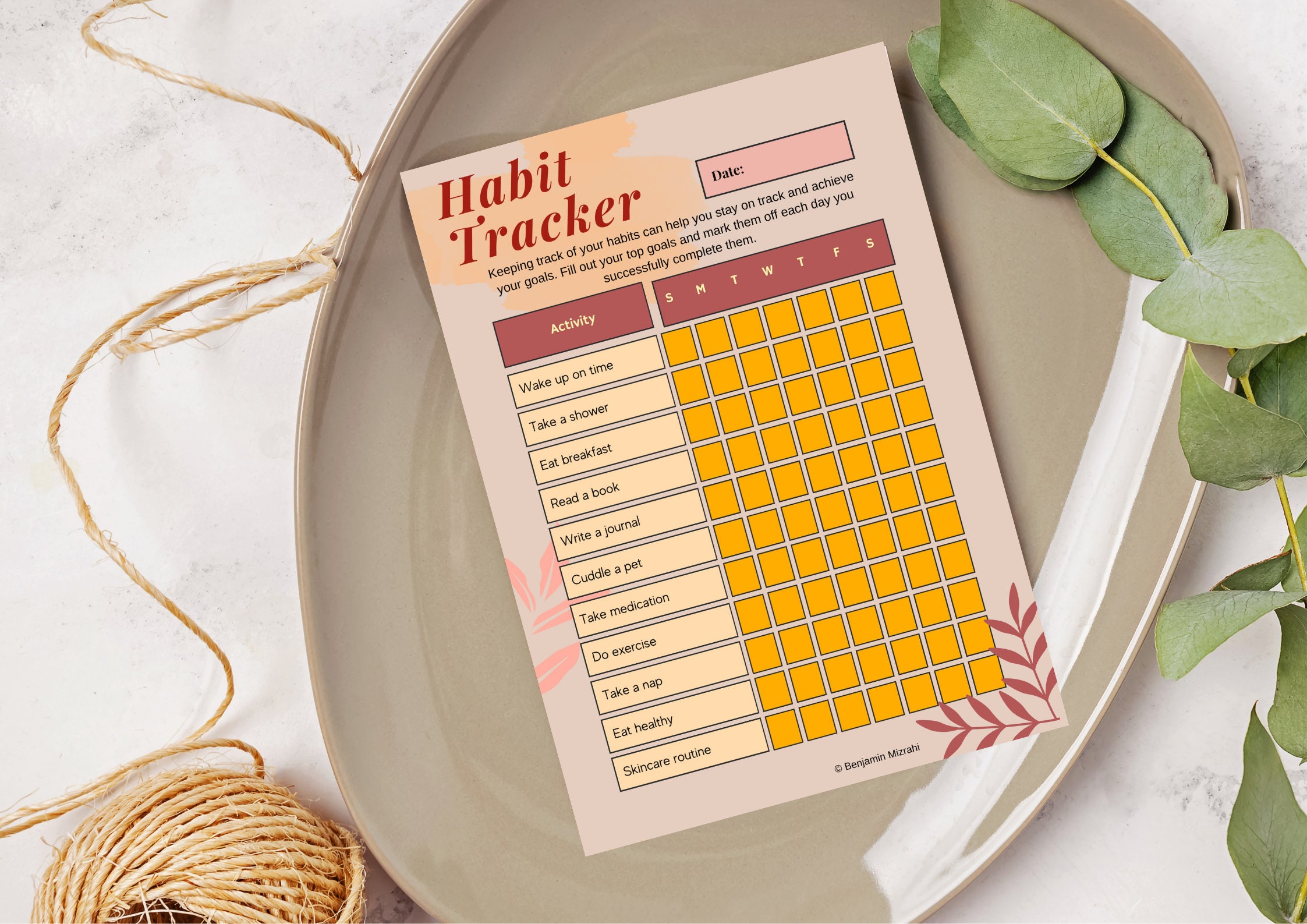 Habit Tracker Editable Activity Tracker Habit and Routine Printable ...