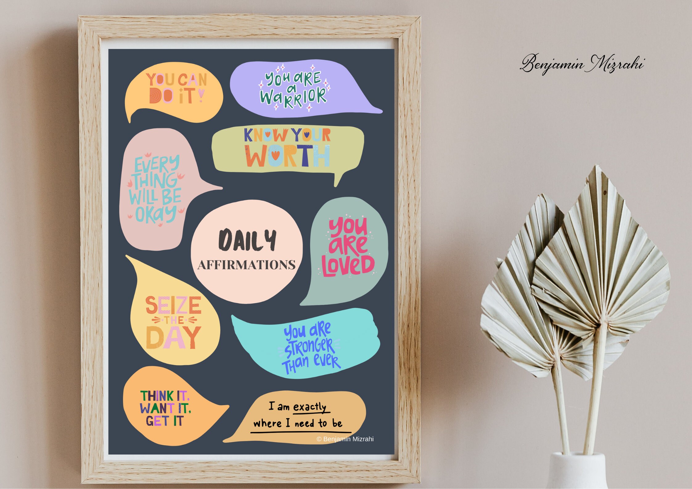 Daily Affirmation Poster Self-talk Therapy Poster Inner Voice Self ...