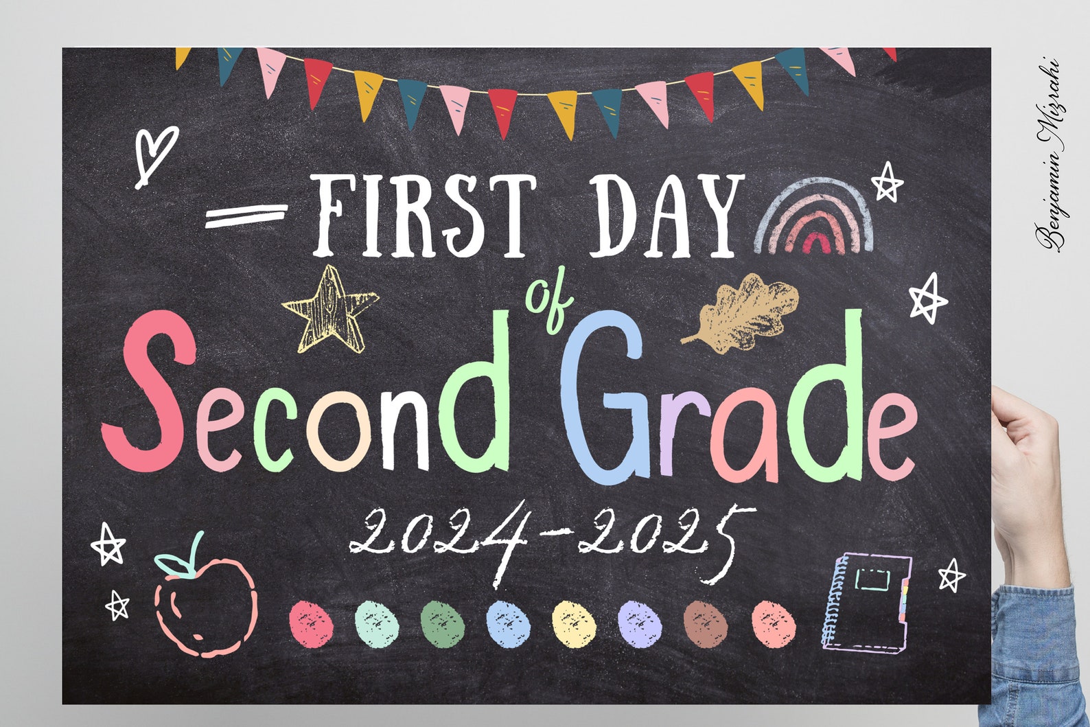 Editable Reusable First or Last Day of School Sign - Any Grade Sign for ...