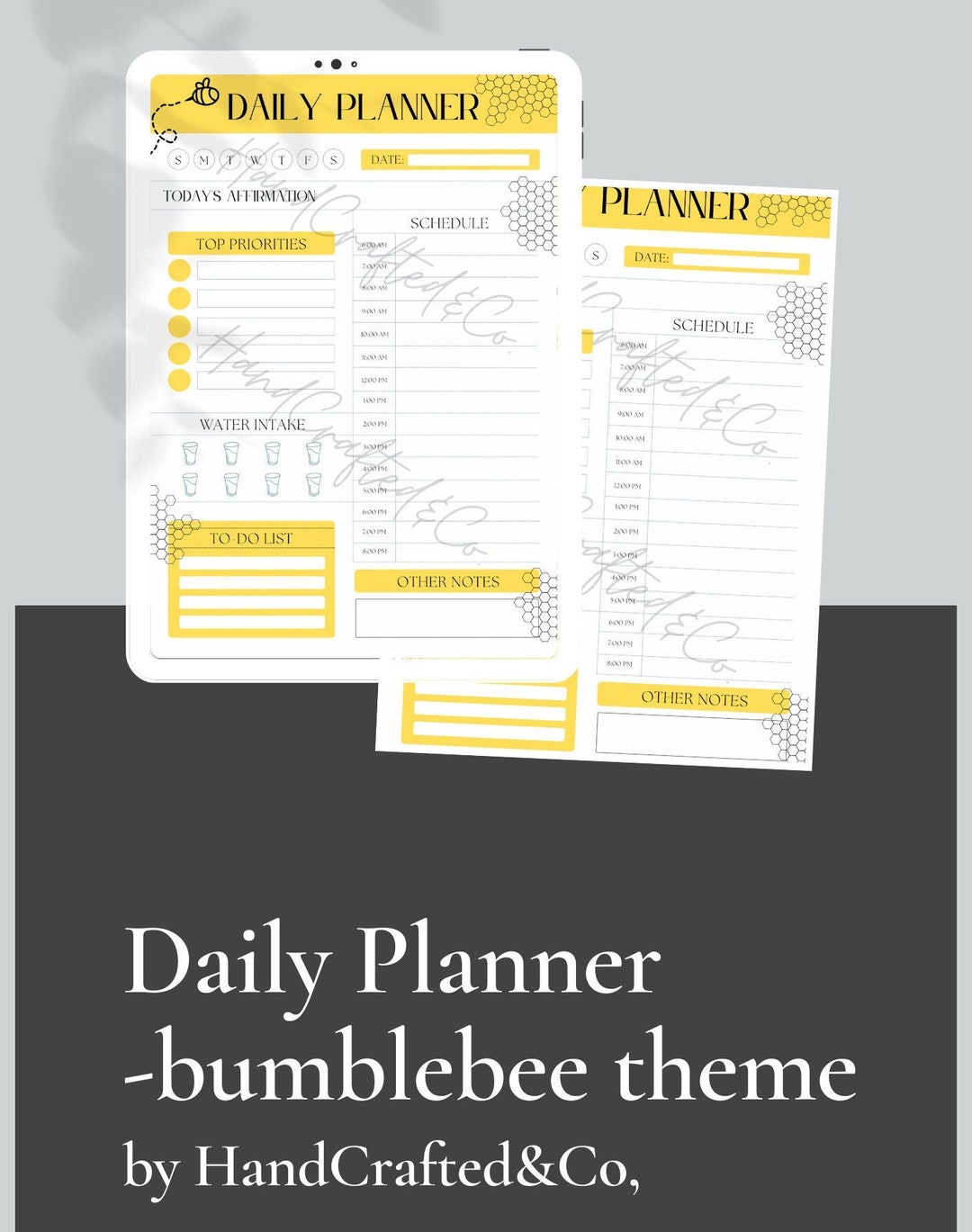 Daily Planner - Bumblebee Theme - Student Planner - Etsy