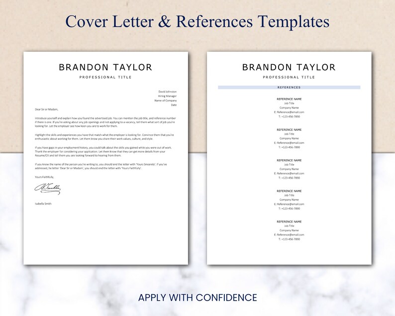 ATS Friendly Resume Template, Professional, Microsoft Word, Google Docs ...