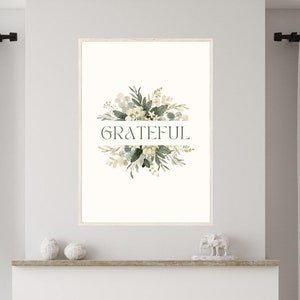 Grateful Wall Art |grateful Sign |grateful Art |gratitude Wall Art ...