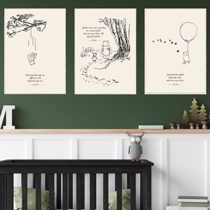 Whinnie the Pooh Classic Pooh Print| 3 Piece Wall Art| Winnie the Pooh ...