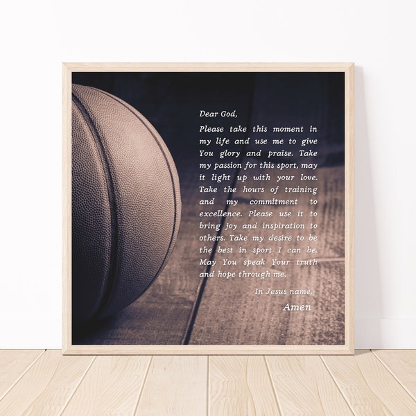 Basketball Prayer - Etsy