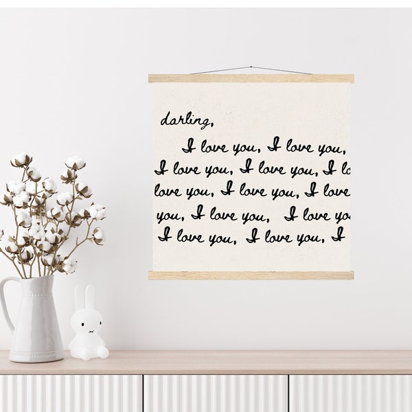 I Love You Handwriting Print - Etsy