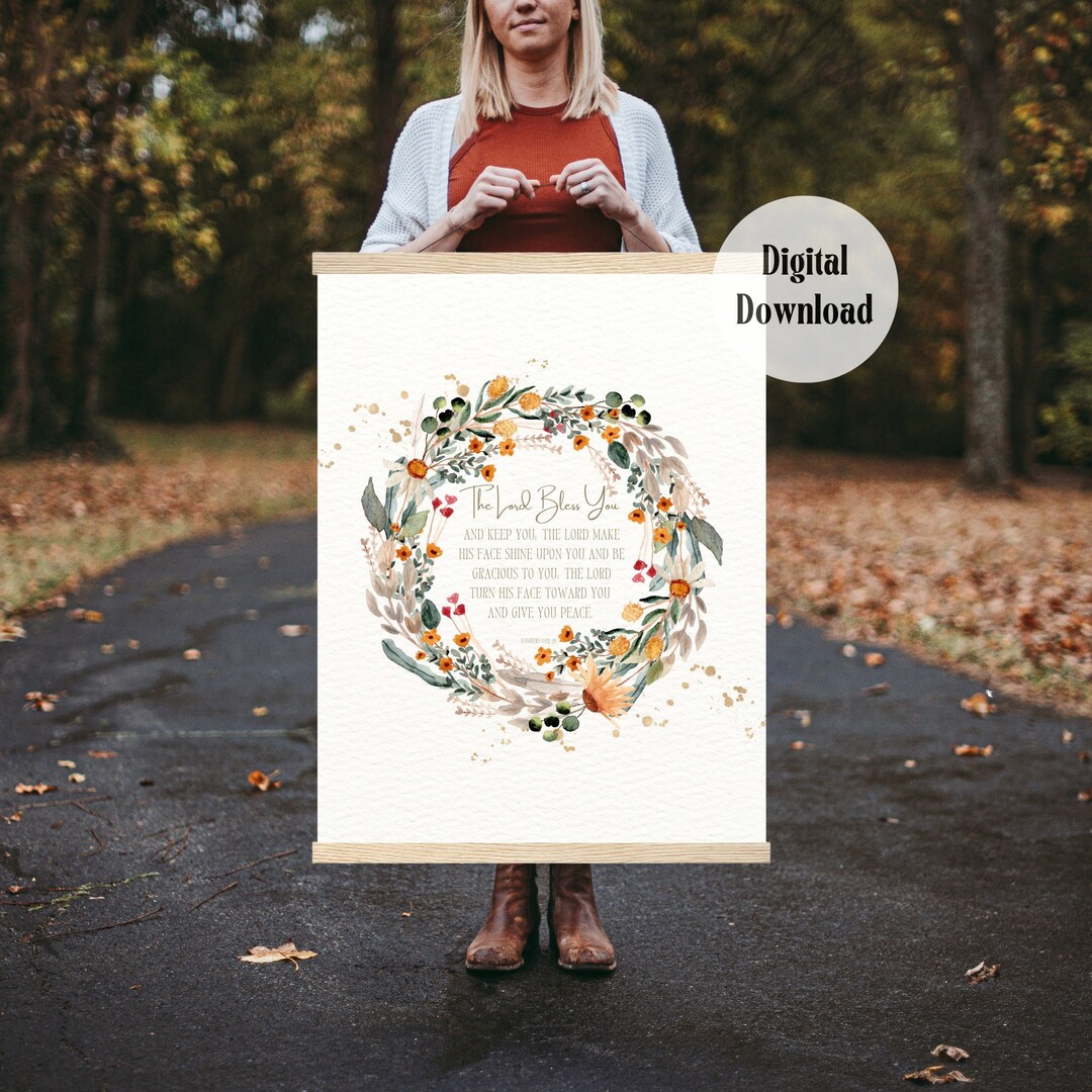 May the Lord Bless You and Keep You Scripture Sign Prayer Printable ...