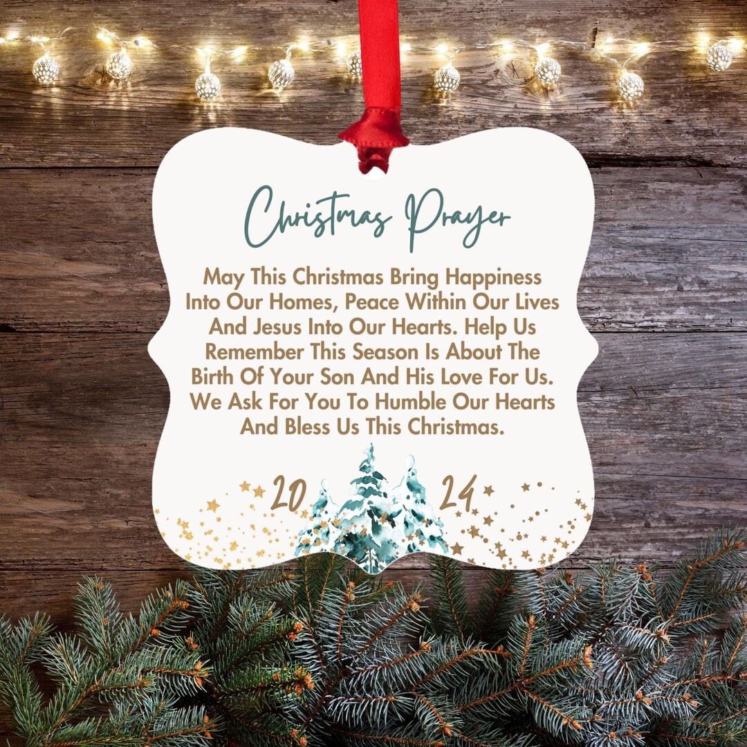 Christmas Prayer Ornament: Birth of Jesus Christian Scripture - Etsy