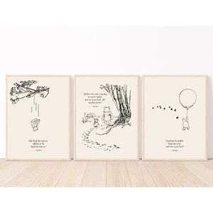 Whinnie the Pooh Classic Pooh Print| 3 Piece Wall Art| Winnie the Pooh ...