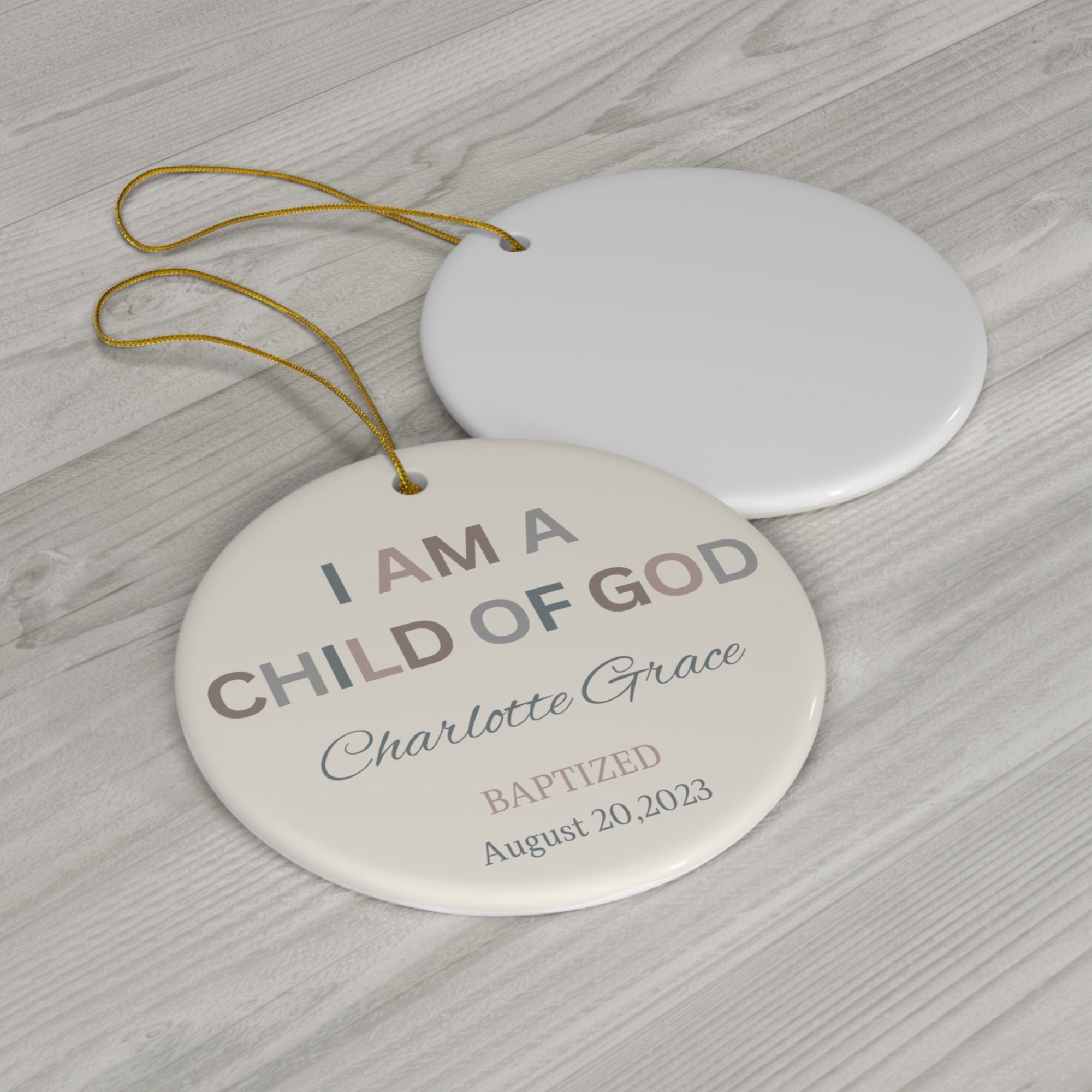 I Am A Child of God Baptism Ornament Goddaughter Ornament Baptism Gift ...