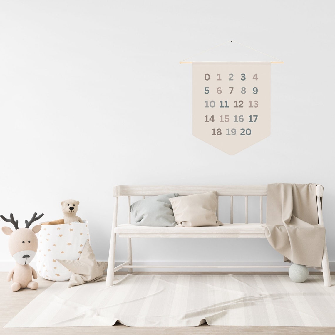 Number Chart Nursery Banner Number Activities Educational - Etsy
