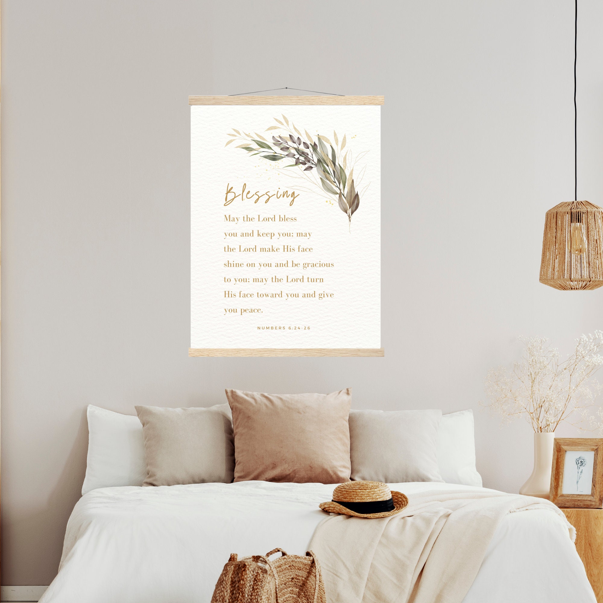The Blessing Lyrics Wall Art Numbers 6 24 26 Sign Scripture Poster aaronic Blessingmay the Lord ...