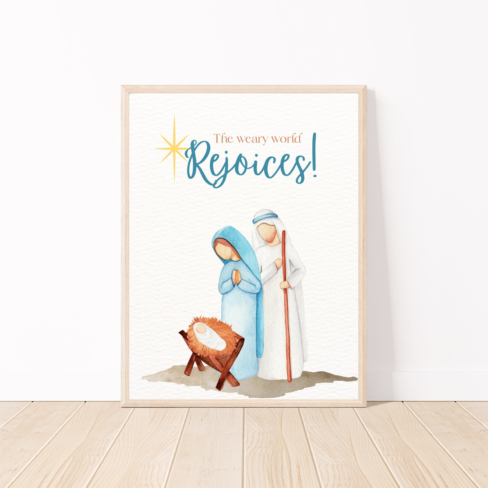 O Holy Night Sign Nativity Printable Holiday Wall Hanging - Etsy