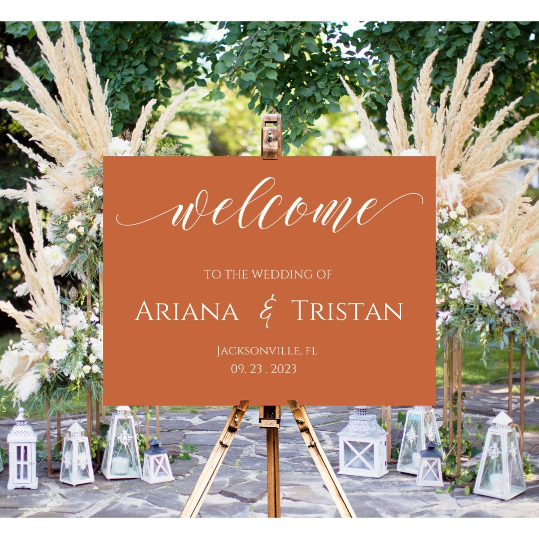 Wedding Easel Sign Large Welcome Sign Boho Wedding Sign - Etsy