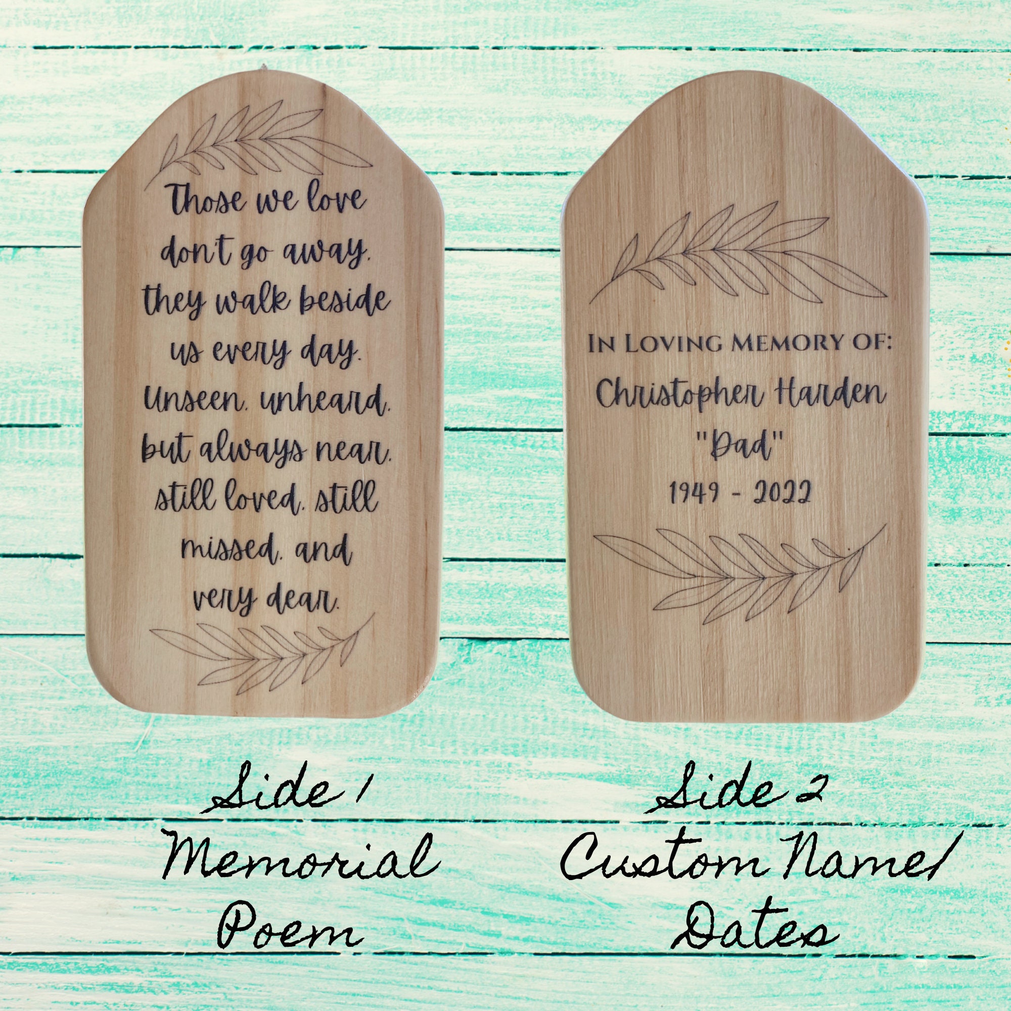 Memorial Wind Chimes Those We Love| Memorial Poem Custom Wind Chime ...