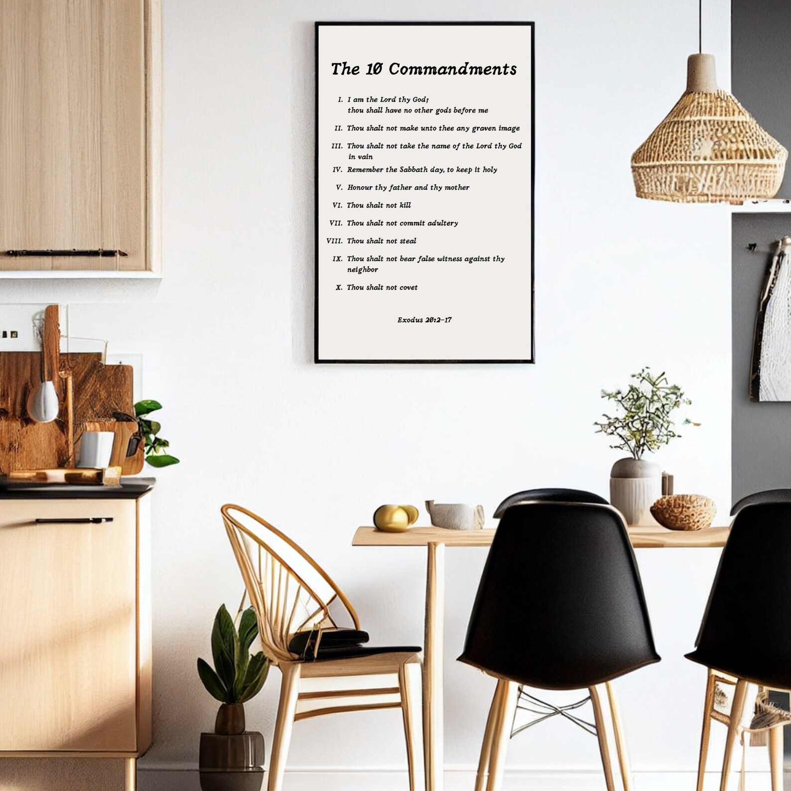 10 Commandments Poster Exodus 20 Religious Artwork - Etsy