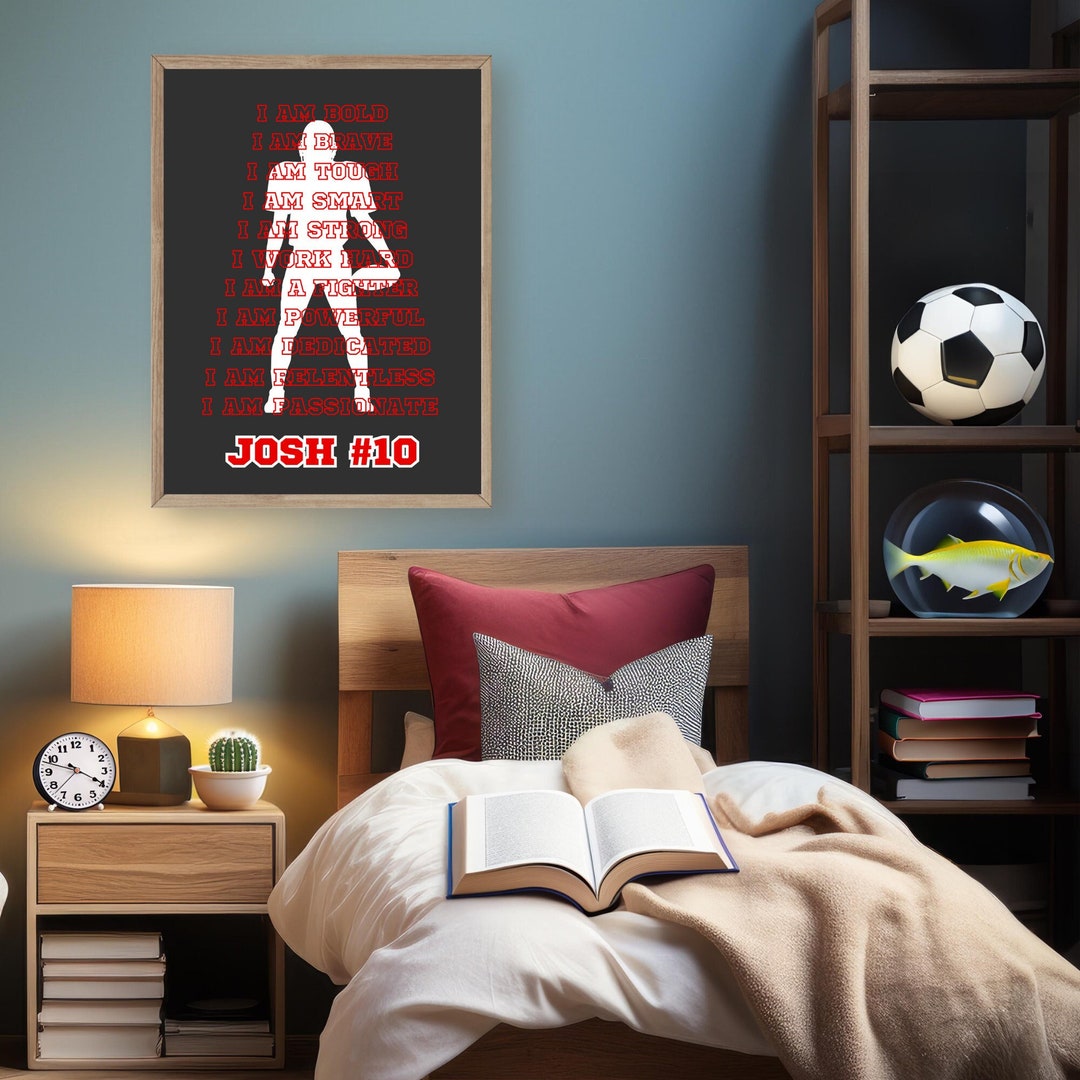 Custom Football Athlete Affirmations Poster: Teen Boy Sports Decor - Etsy