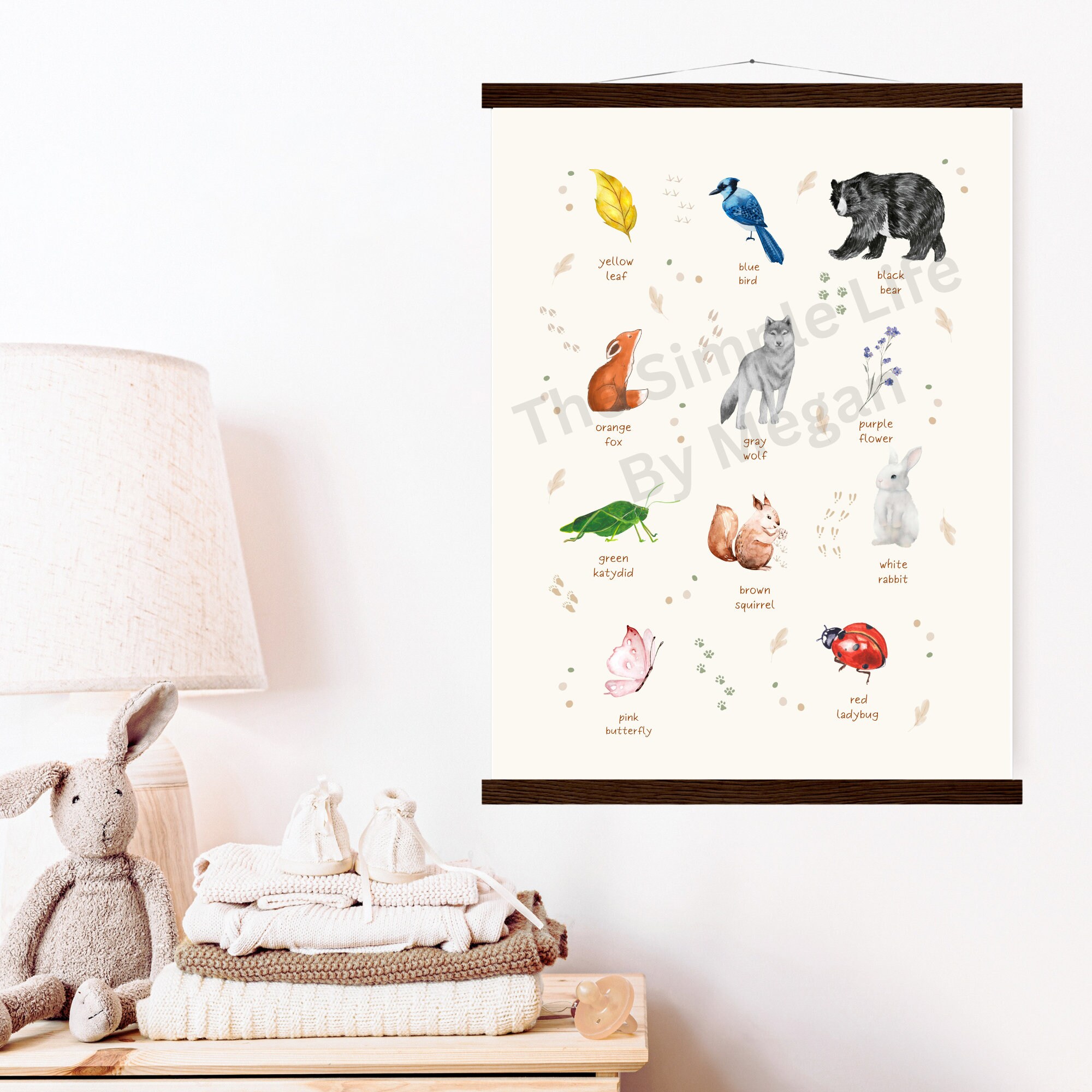 Color Chart Poster Woodland Themeprimary Colors Woodland ...