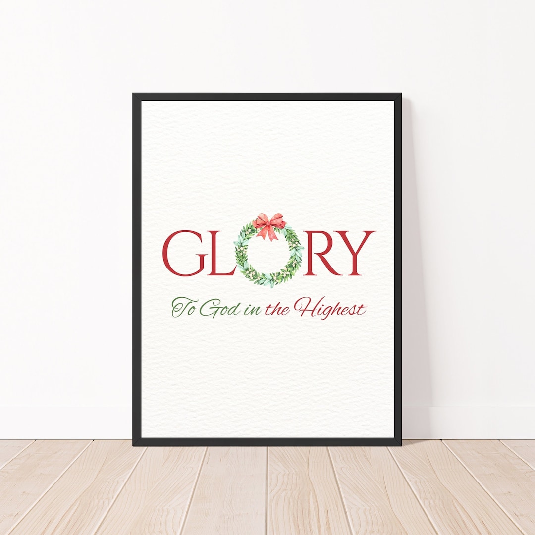 GLORY to God Holiday Wall Hanging Christmas Scripture Holiday Mantel ...