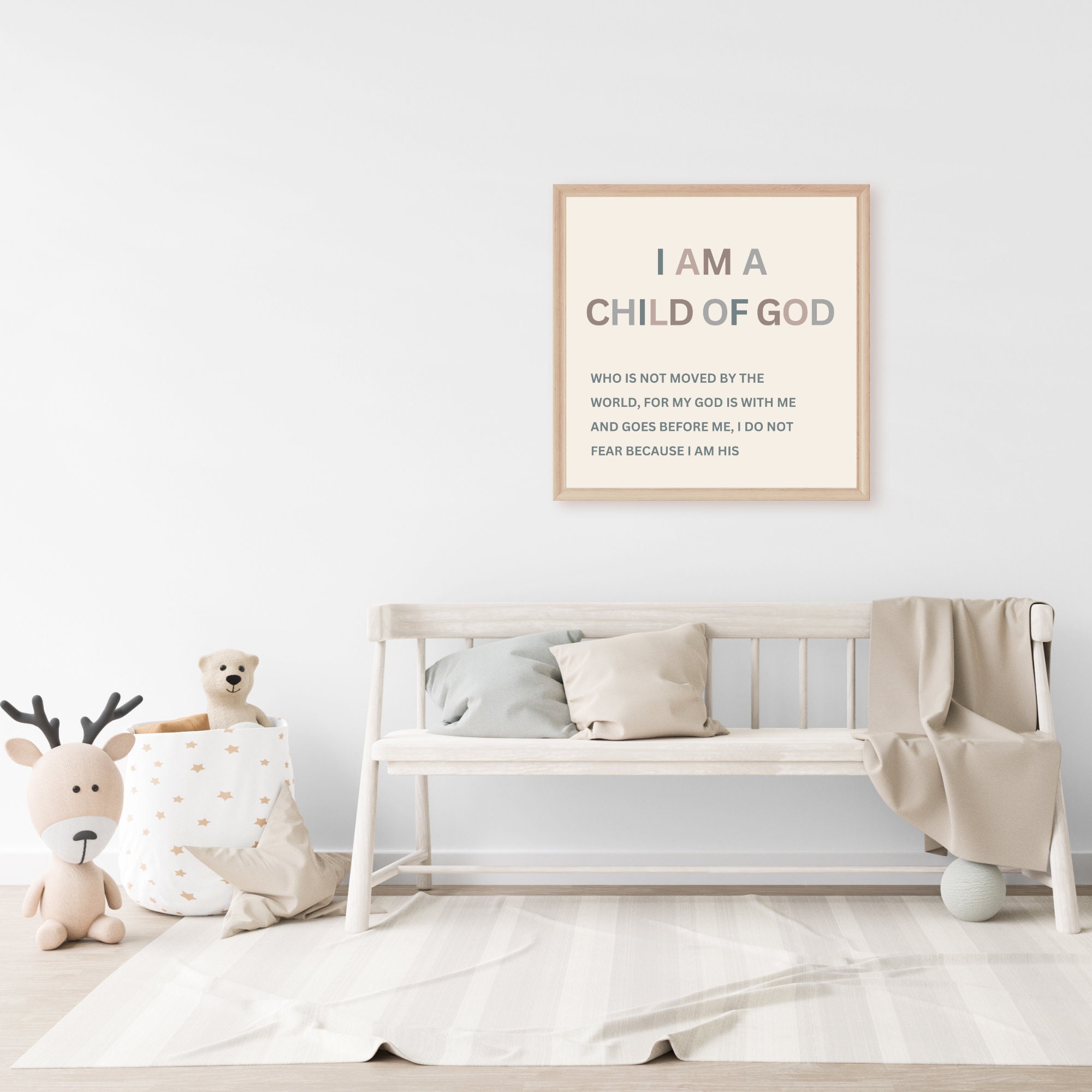 I Am A Child of God Sign: Christian Nursery Decor Poster - Etsy
