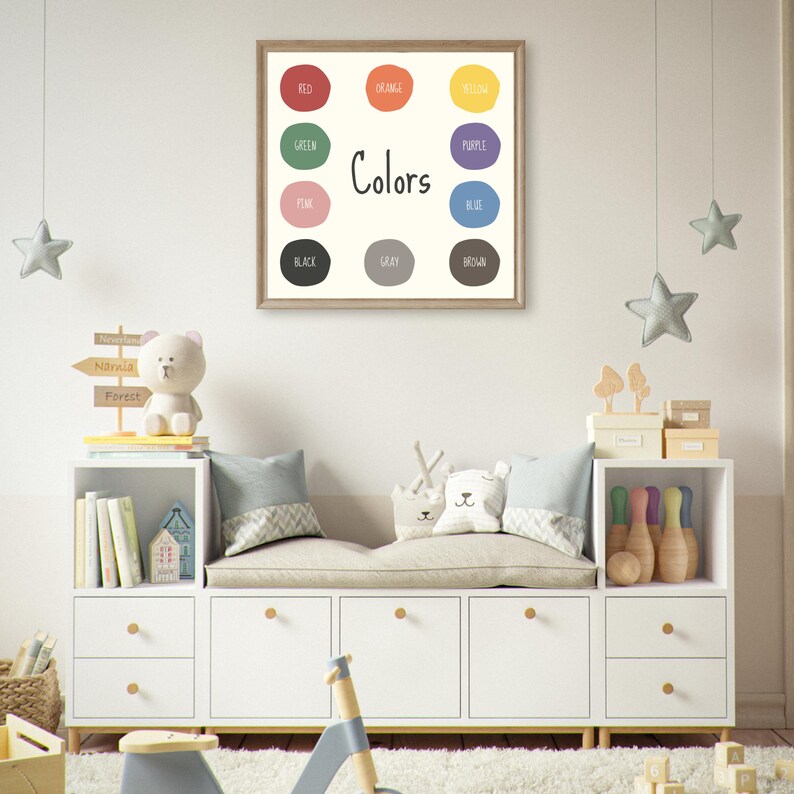 Color Chart Poster primary Colors Educational Posterlearning - Etsy