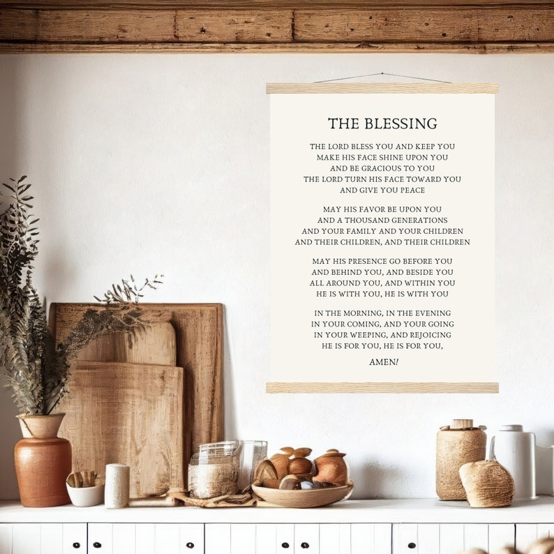 The Blessing Lyrics Wall Art | May the Lord Bless You and Keep You ...