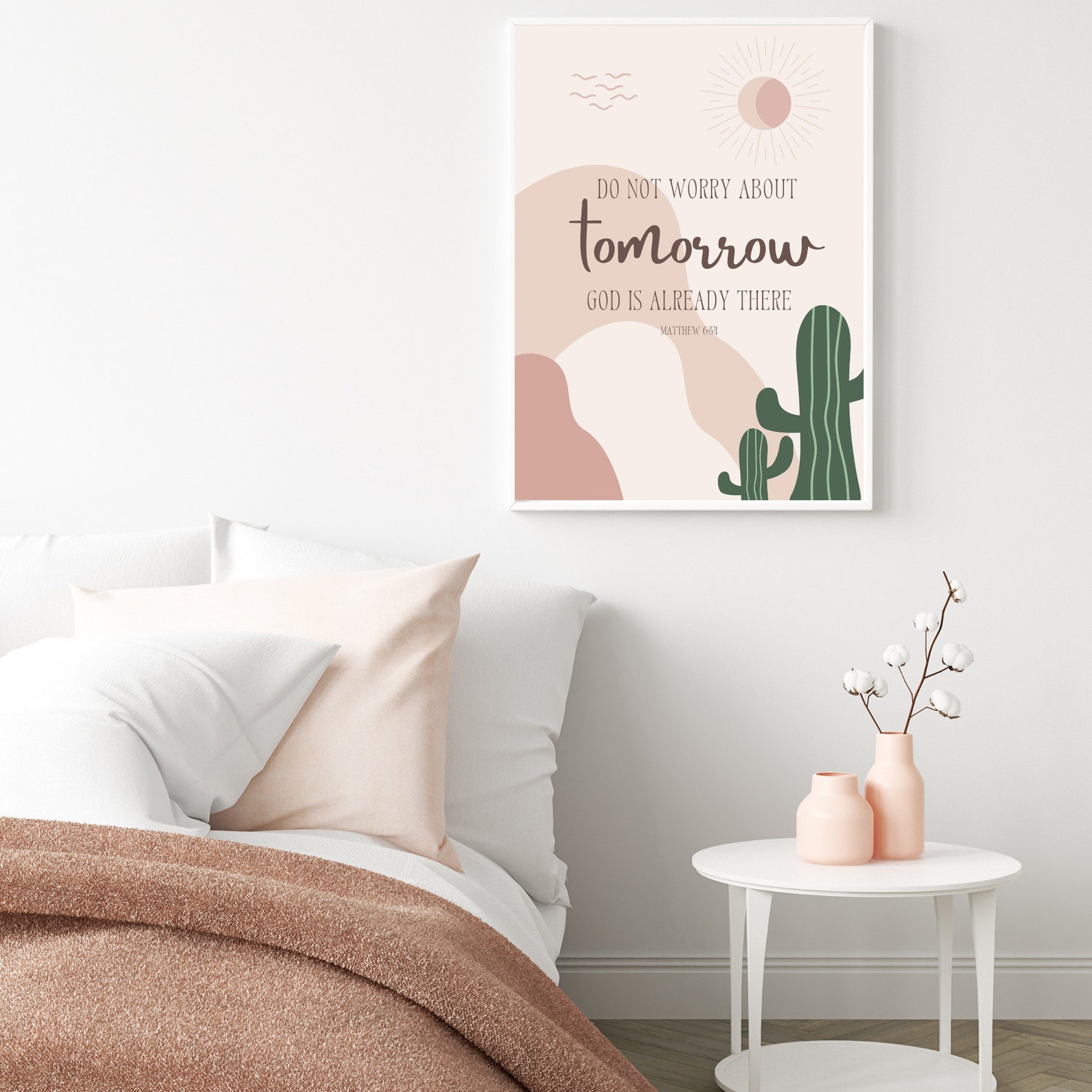 Do Not Be Anxious Matthew 6 Faith Printable |room Decor for Teens ...
