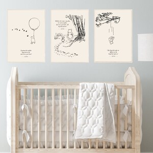 Whinnie the Pooh Classic Pooh Print| 3 Piece Wall Art| Winnie the Pooh ...
