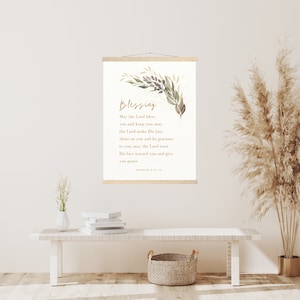 Aaronic Blessing Lyrics Wall Art | Numbers 6 24 26 Scripture Poster - Etsy