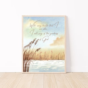Goodness of God Psalm 27 13 Faith Printable Song Lyric Poster ...