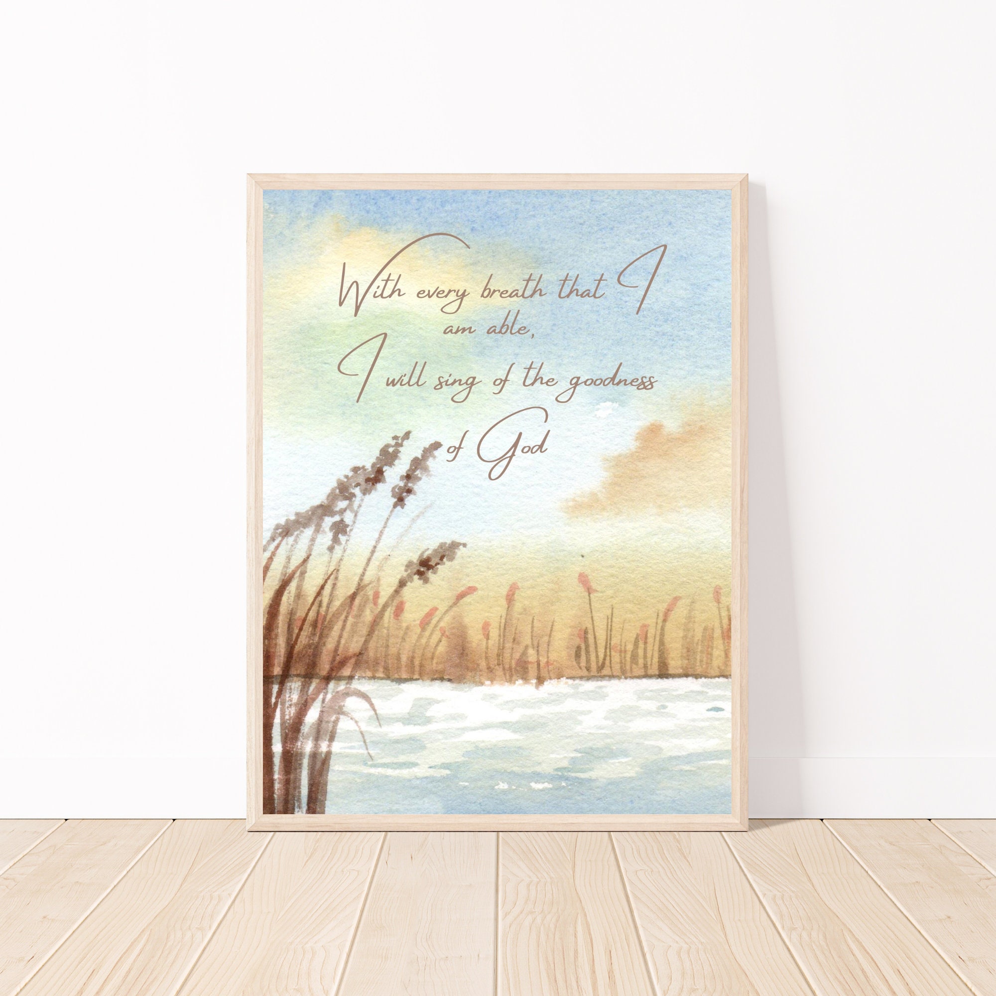 Goodness of God Psalm 27 13 Faith Printable Song Lyric Poster ...