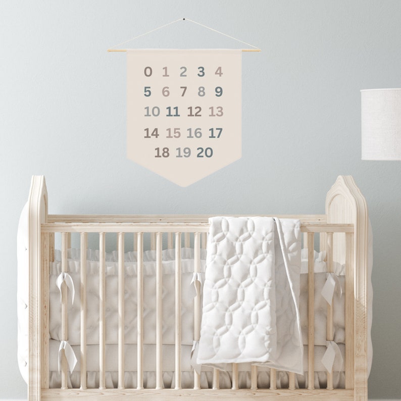 Number Chart Nursery Banner Number Activities Educational - Etsy