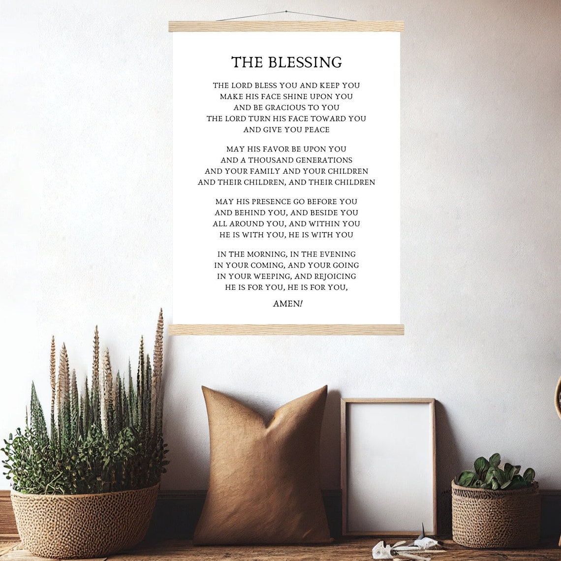 The Blessing Lyrics Wall Art May the Lord Bless You and Keep You ...