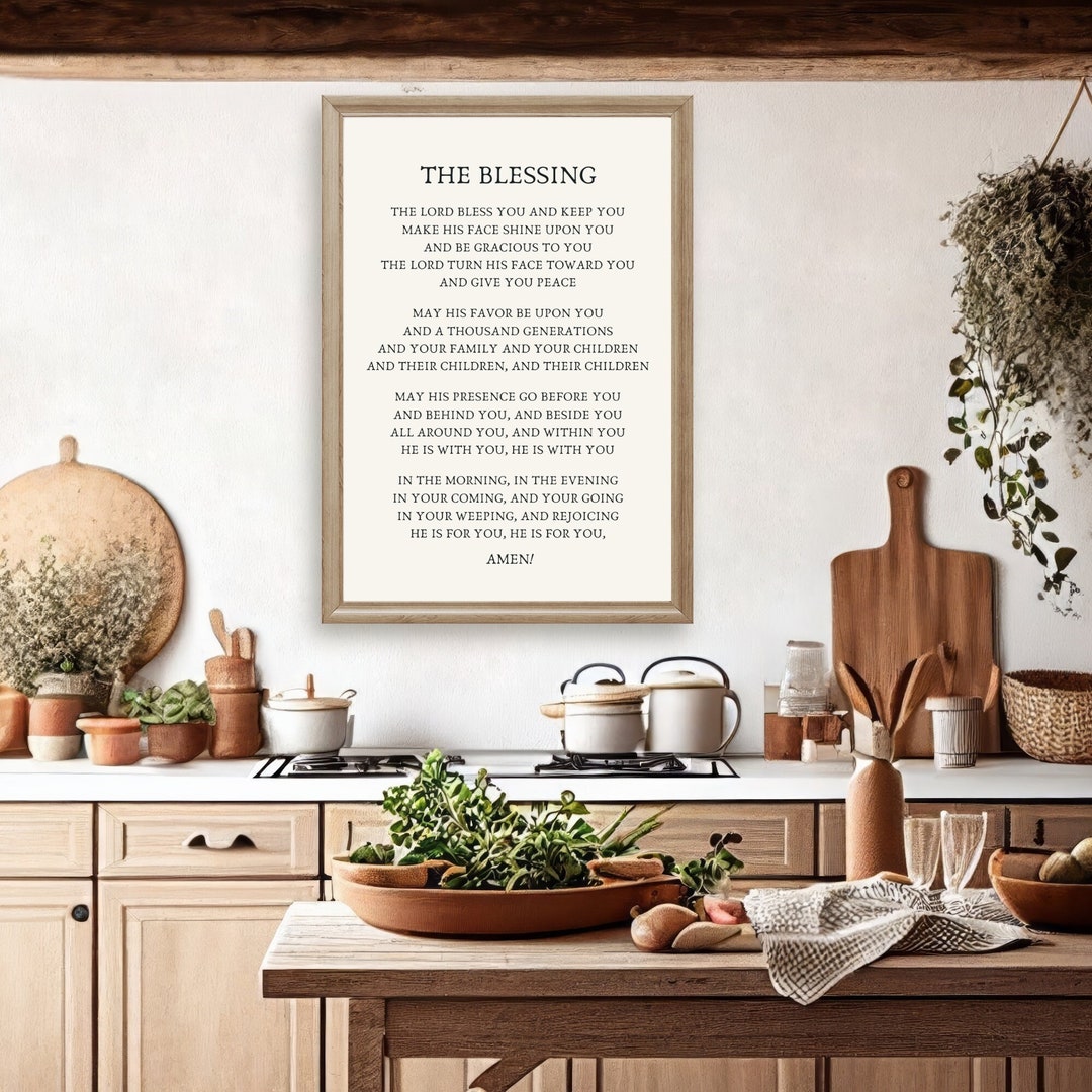 The Blessing Lyrics Wall Art | May the Lord Bless You and Keep You ...