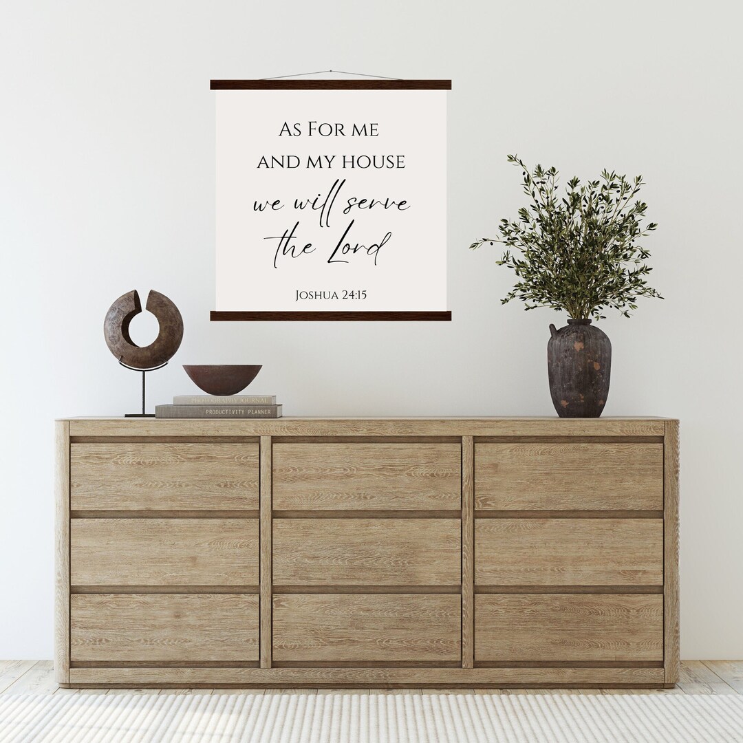 Joshua 24 15 Sign as for Me and My House | Bible Verse Poster ...