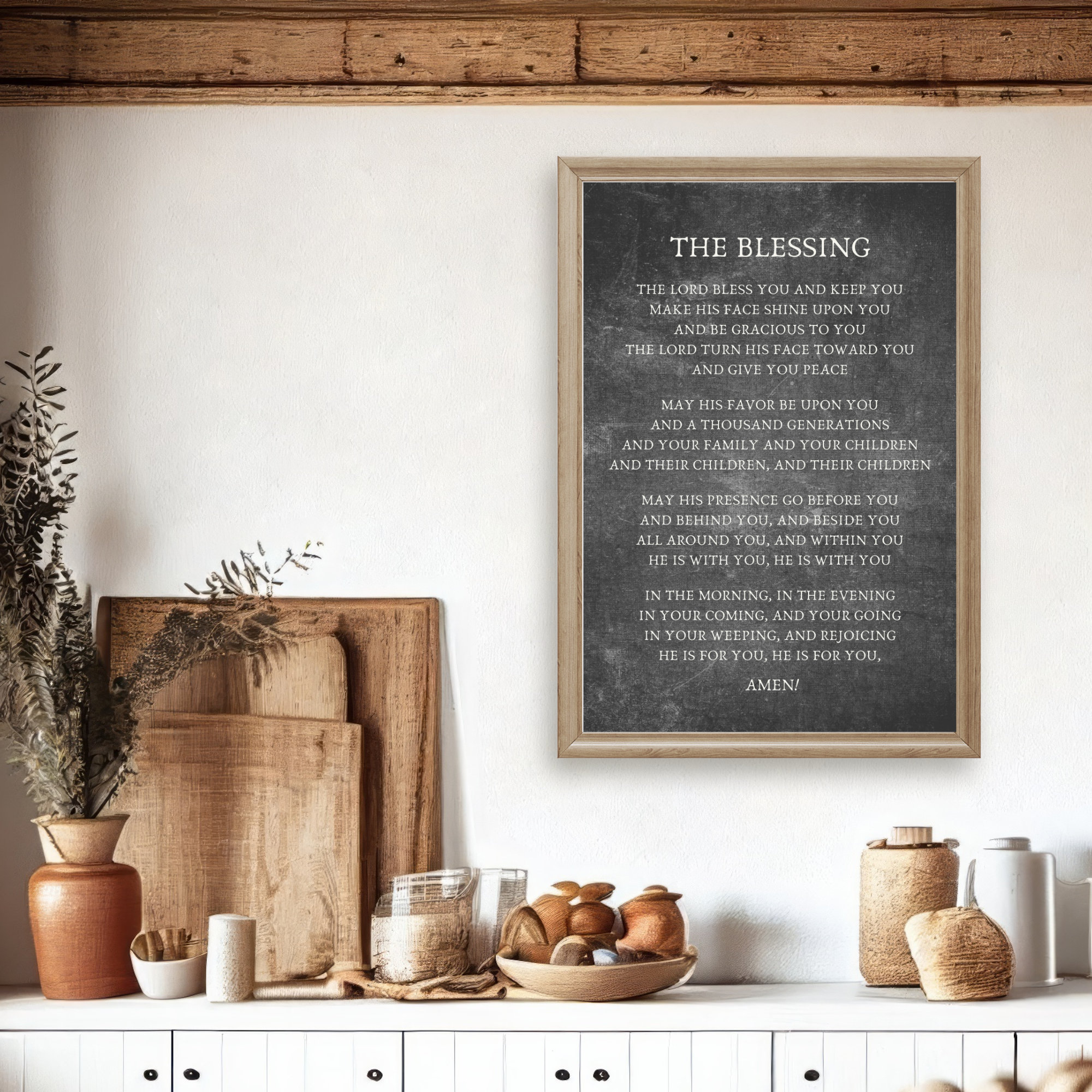 The Blessing Lyrics Wall Art | May the Lord Bless You and Keep You ...