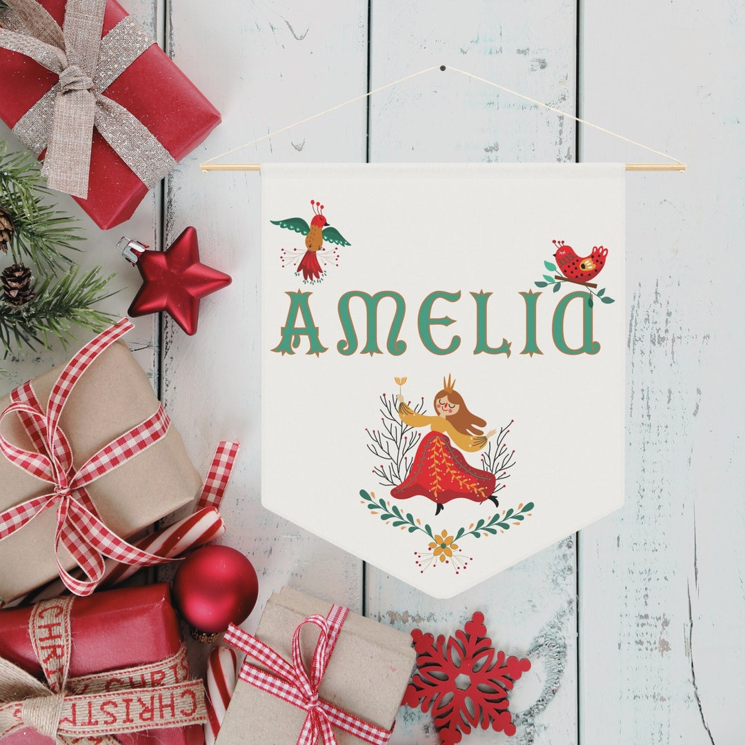 Custom Name Scandi Christmas Pennant Banner: Holiday Wall Hanging - Etsy