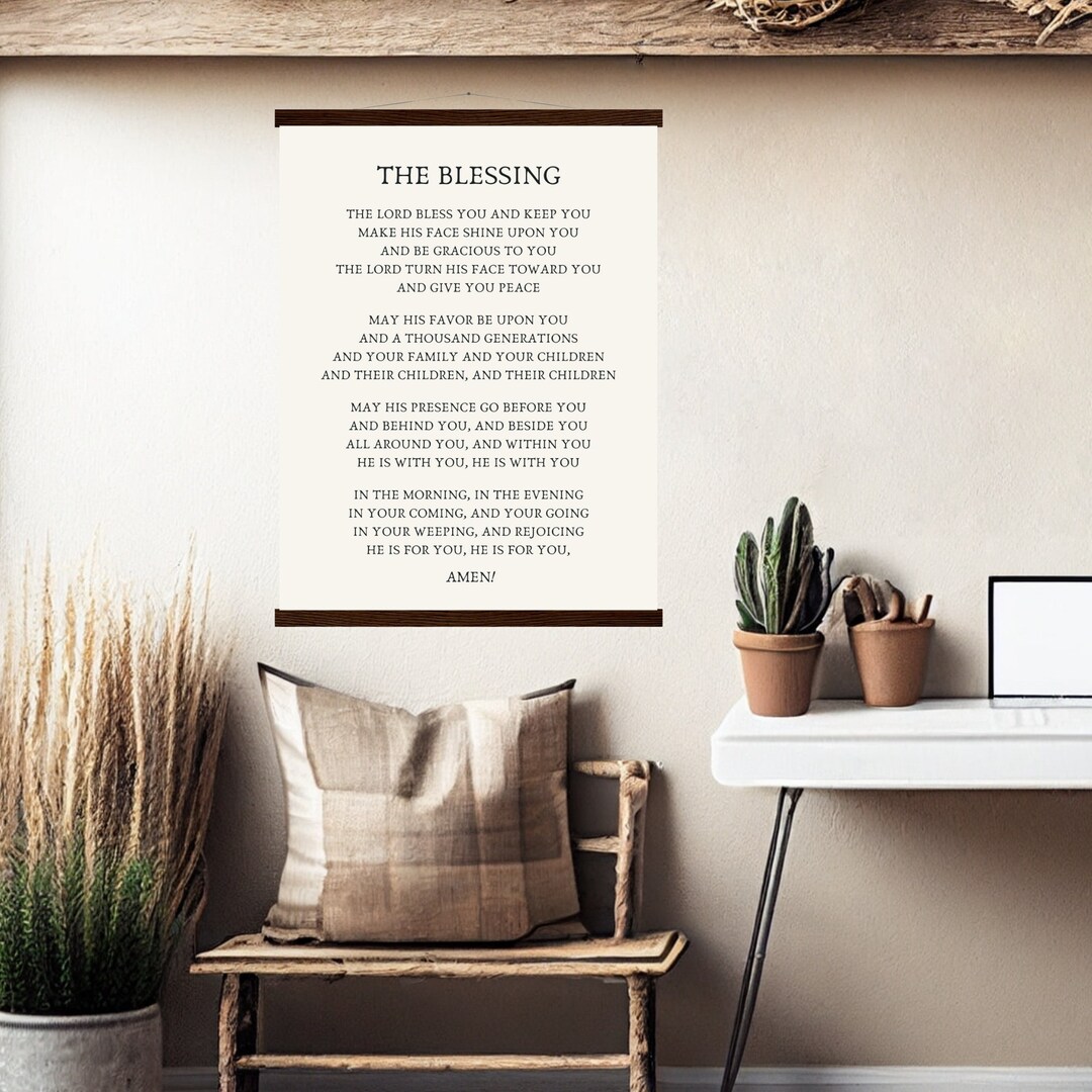 The Blessing Lyrics Wall Art | May the Lord Bless You and Keep You ...